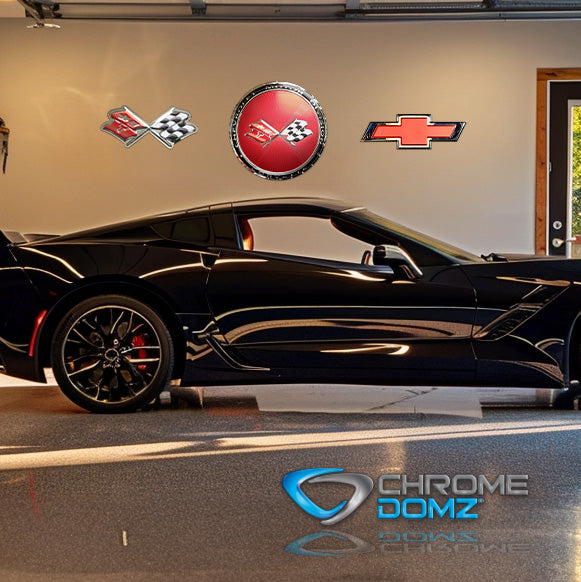 Corvette C3 Flags Metal Sign – Chrome Domz