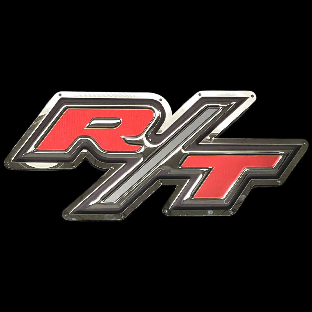 Dodge R/T Logo Metal Sign – Chrome Domz