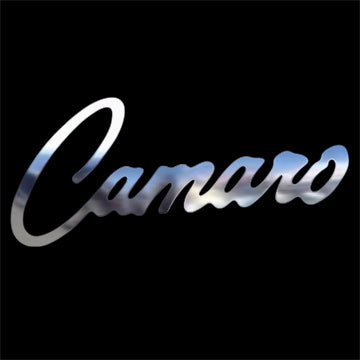 Camaro Script Laser Cut Metal Sign – Chrome Domz