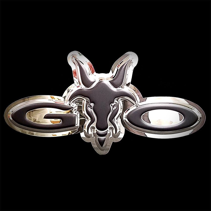 Pontiac GTO Goat Metal Sign – Chrome Domz