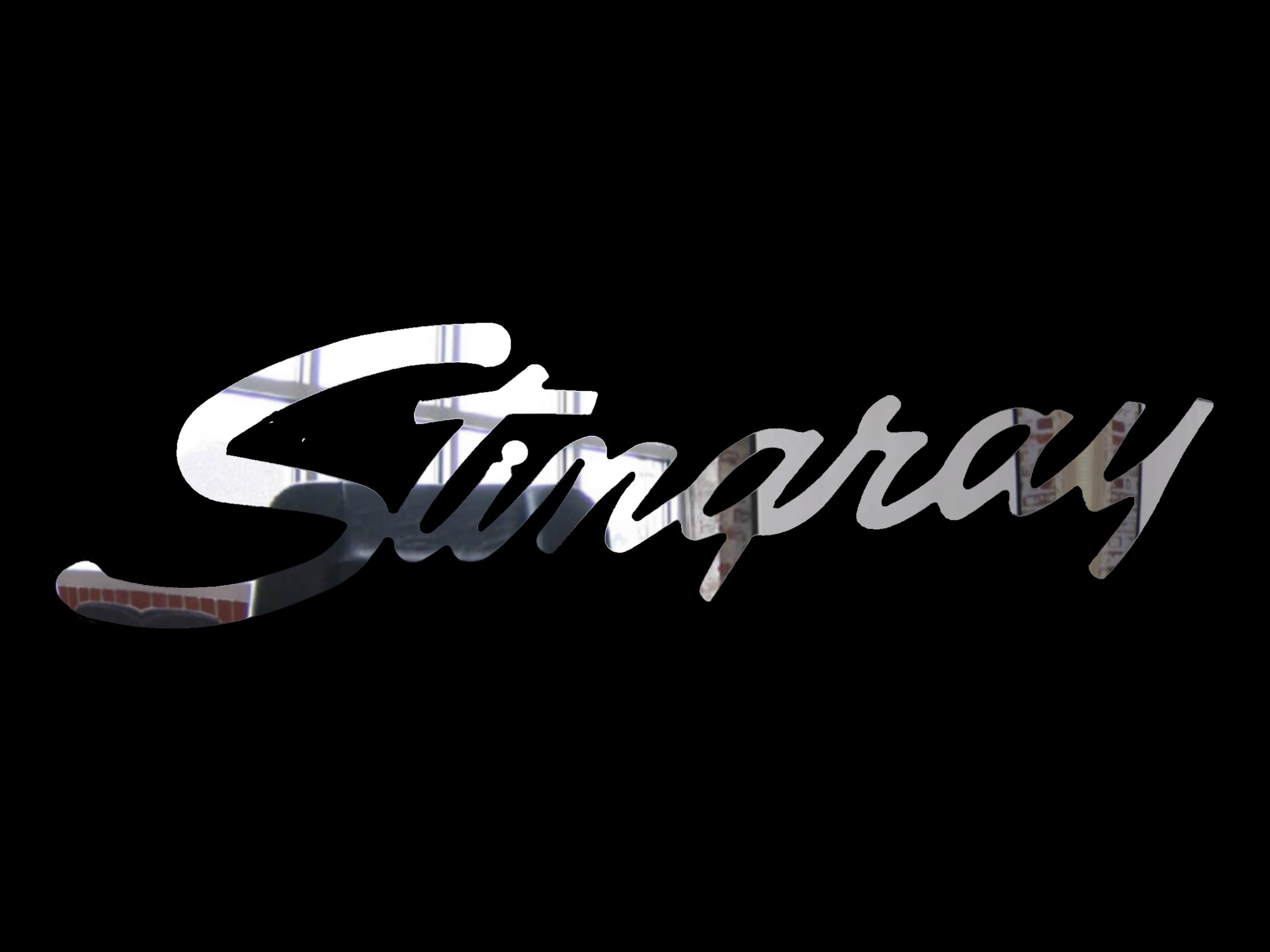 Stingray Script Metal Sign – Chrome Domz