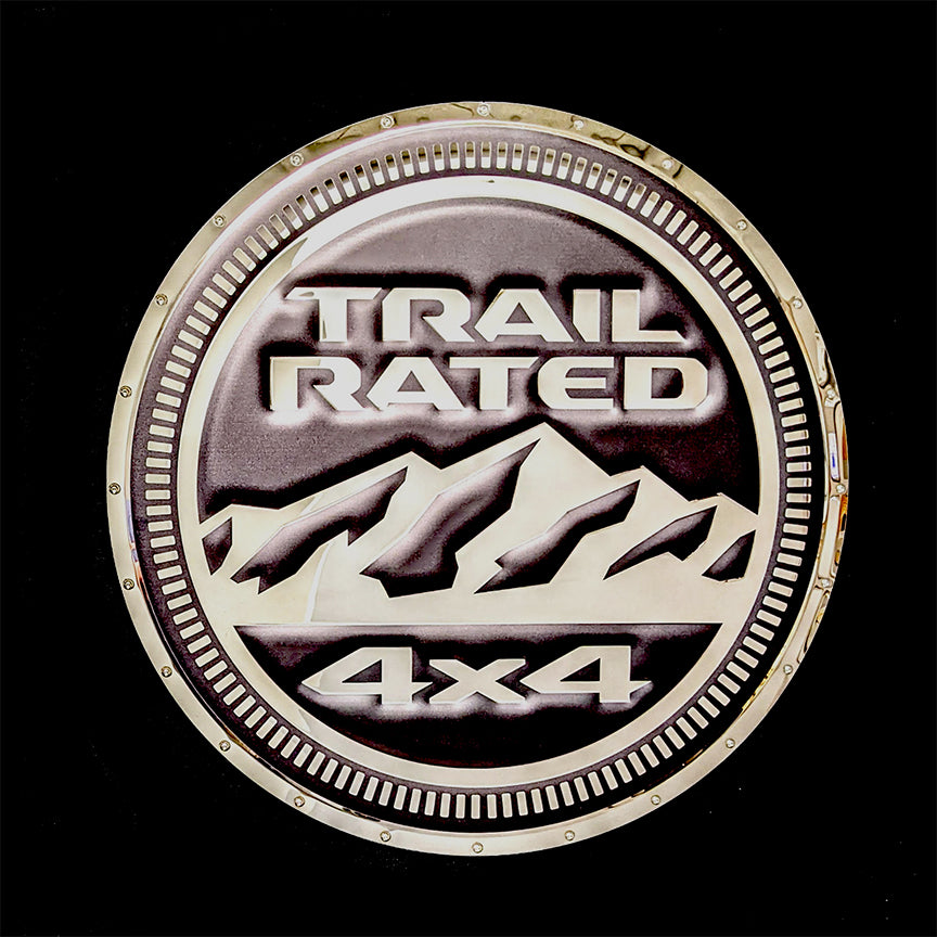 Jeep Trail Rated Badge 2020 Metal Sign – Chrome Domz
