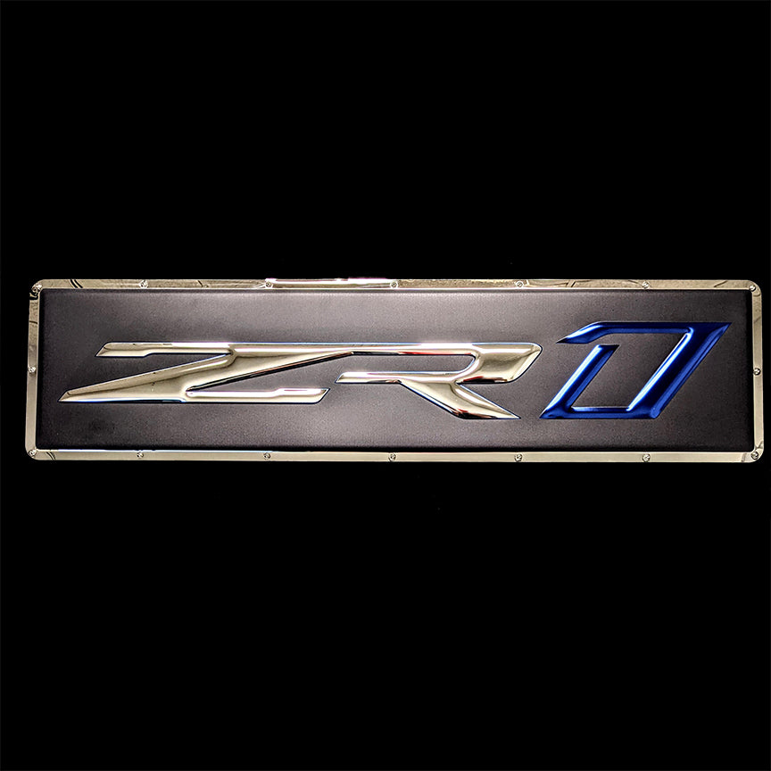 Corvette C7 ZR1 Metal Sign – Chrome Domz